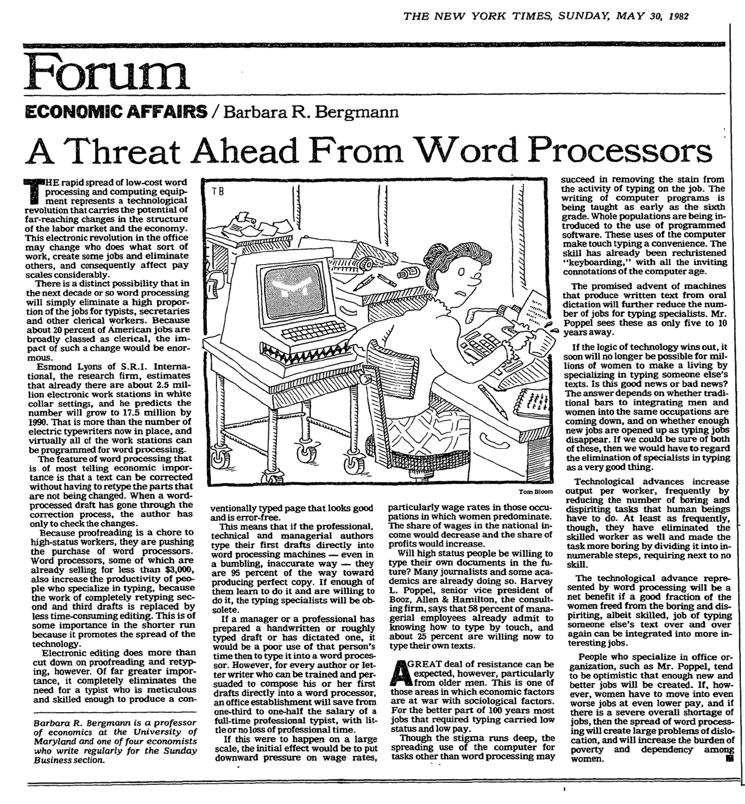 Barbara Bergmann & Word Processing – Michael R. Moore