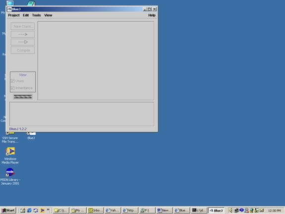 This is how one starts a Java project in BlueJ.