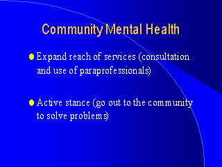 Community Mental Health
