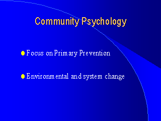 Community Psychology