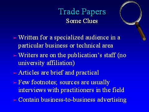 Trade Papers
