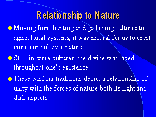 Relationship to Nature