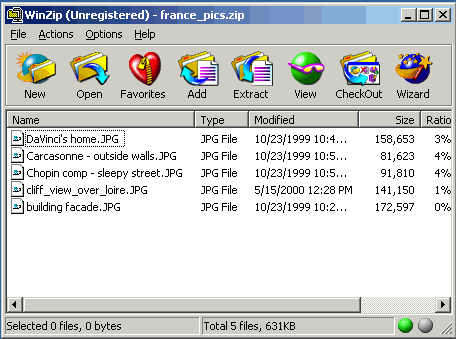 Using WinZip